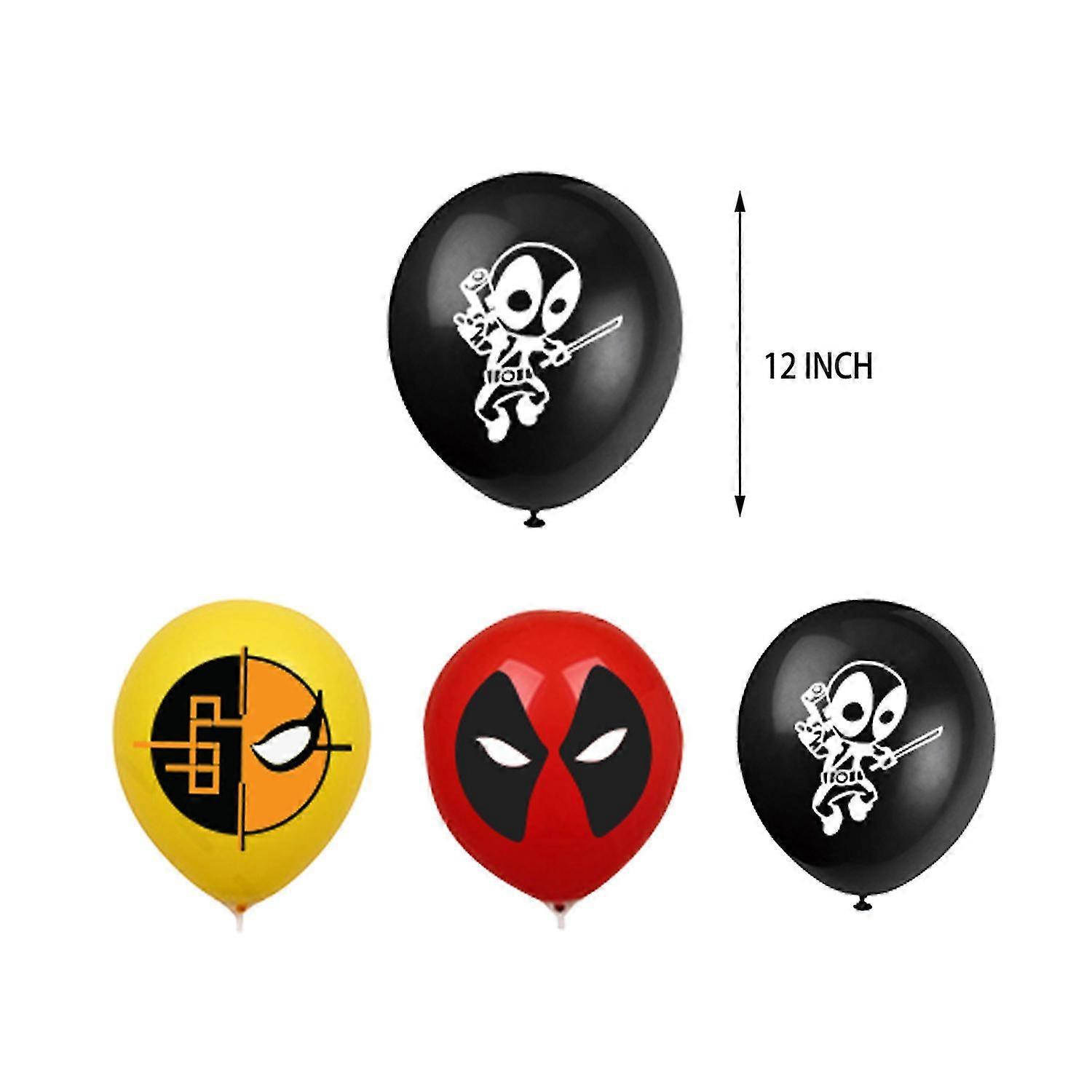 18pcs Deadpool Themed Birthday Party Decoration Balloons Cartoon ...
