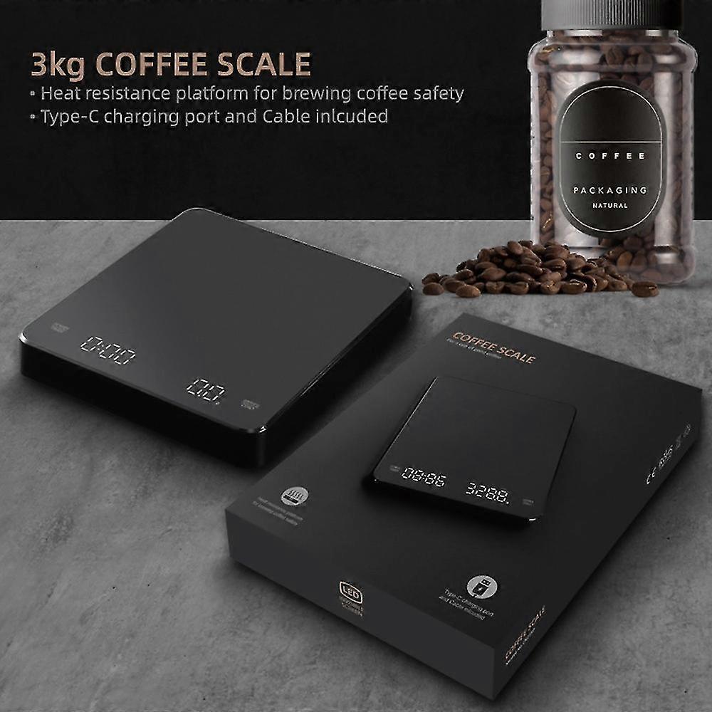 Digital Coffee Scale with Timer LED Screen Espresso Scale Built-in ...