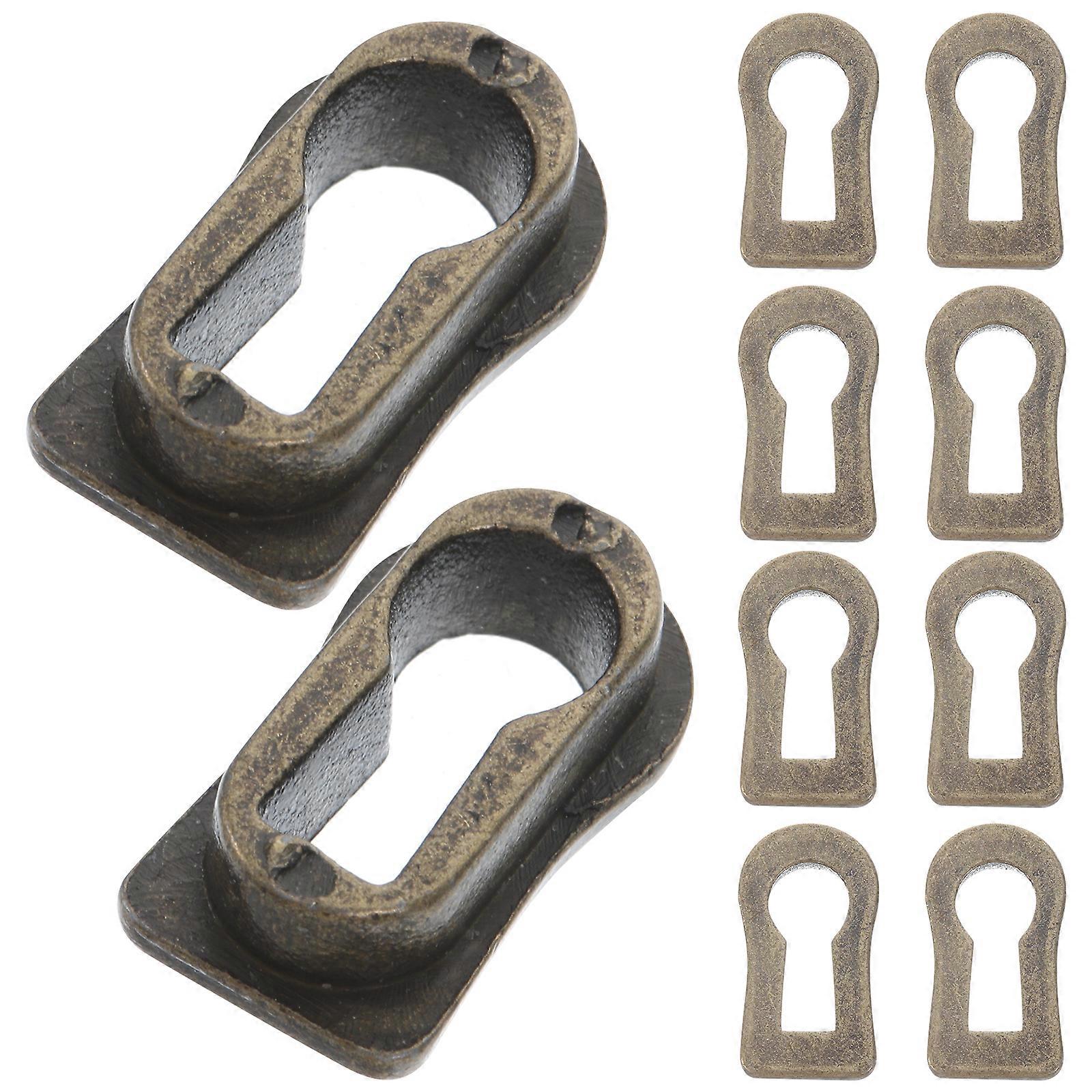 10Pcs Antique Keyhole Cover Metal Keyhole Cover Decorative Keyhole ...