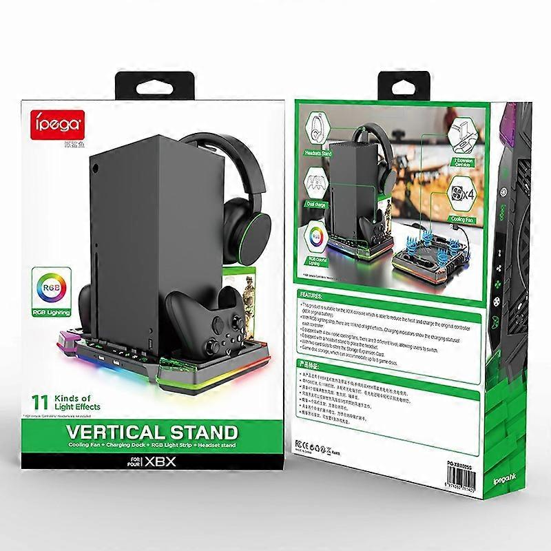 Type A IPEGA PG-XBX025S For Xbox Series X Charging Dock RGB Light Cooling Stand Headset Hanger ...