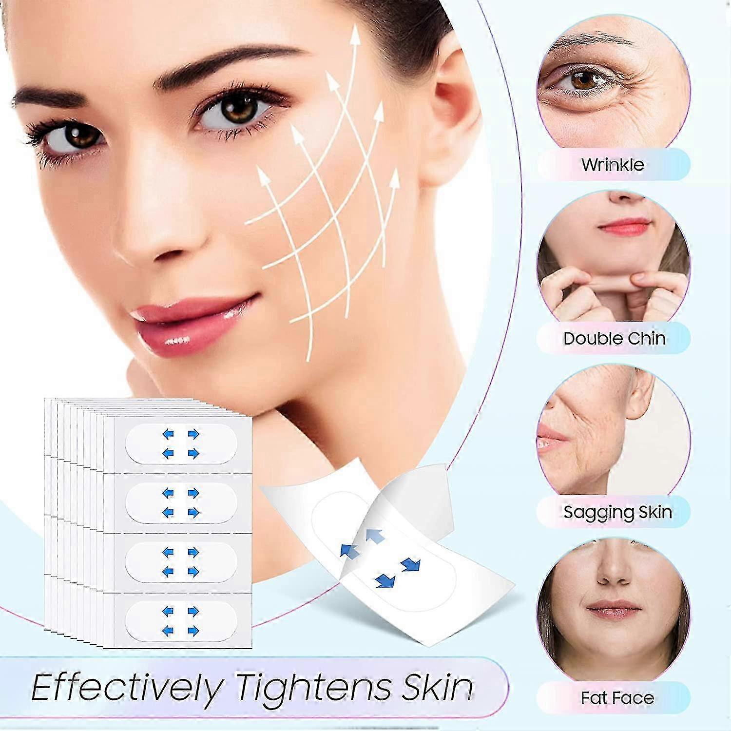 40PCS Face Lift Tape Wrinkle Patches-Face Tape Lifting Invisible ...