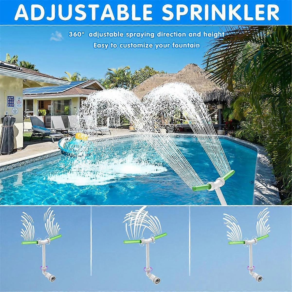 Pool Fountain Dual Spray Pool Sprayer Fountain, Swimming Pool Decor ...