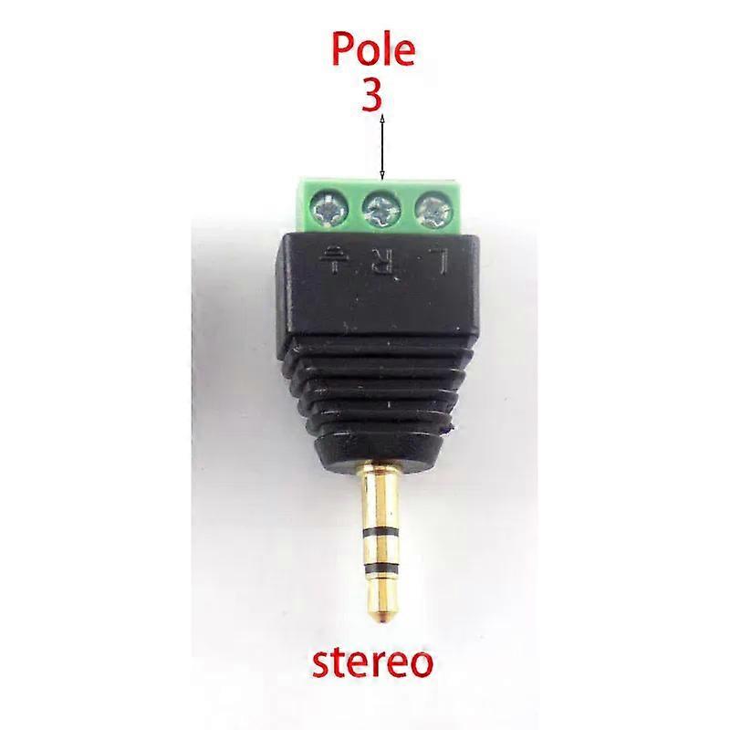 35mm 3 Pole 4 Pole male Connector Terminal 3pin 4pin Audio AUX earphone ...