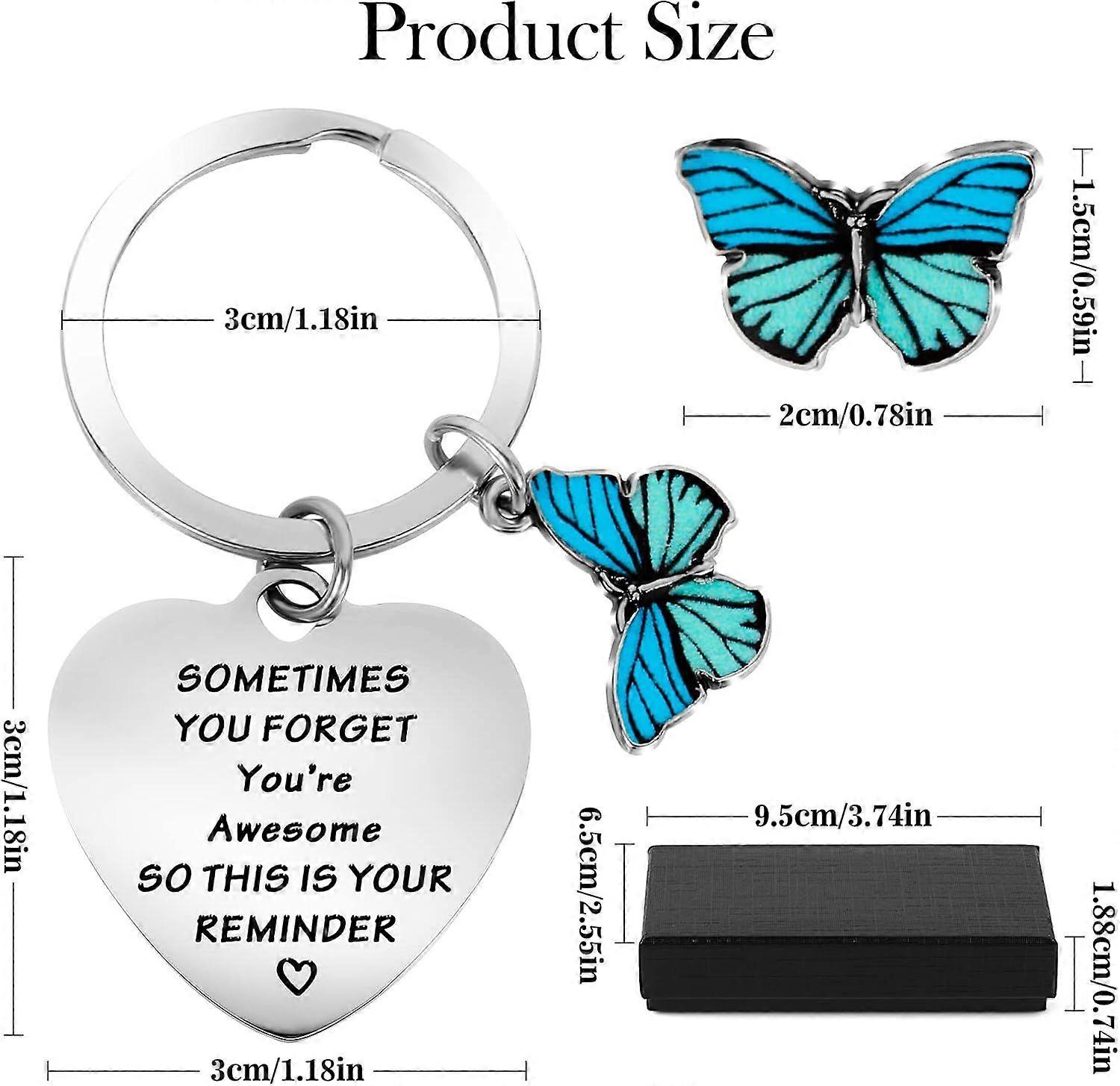 Inspirational Gifts Keyring for Women, Stainless Steel Motivational ...