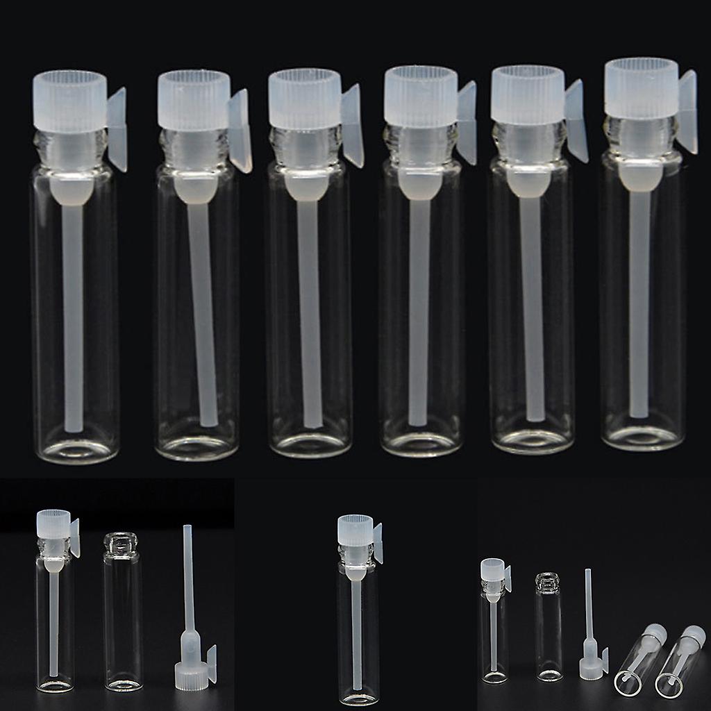 100pcs 1/2/3ml Mini Clear Empty Glass Bottle Perfume Sample Vials With ...