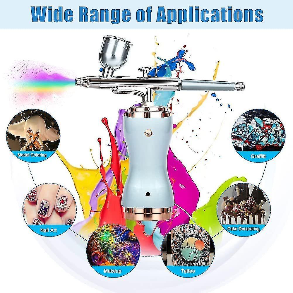 Upgraded Airbrush Kit, Mini Handheld Dual Action Rechargeable Airbrush ...