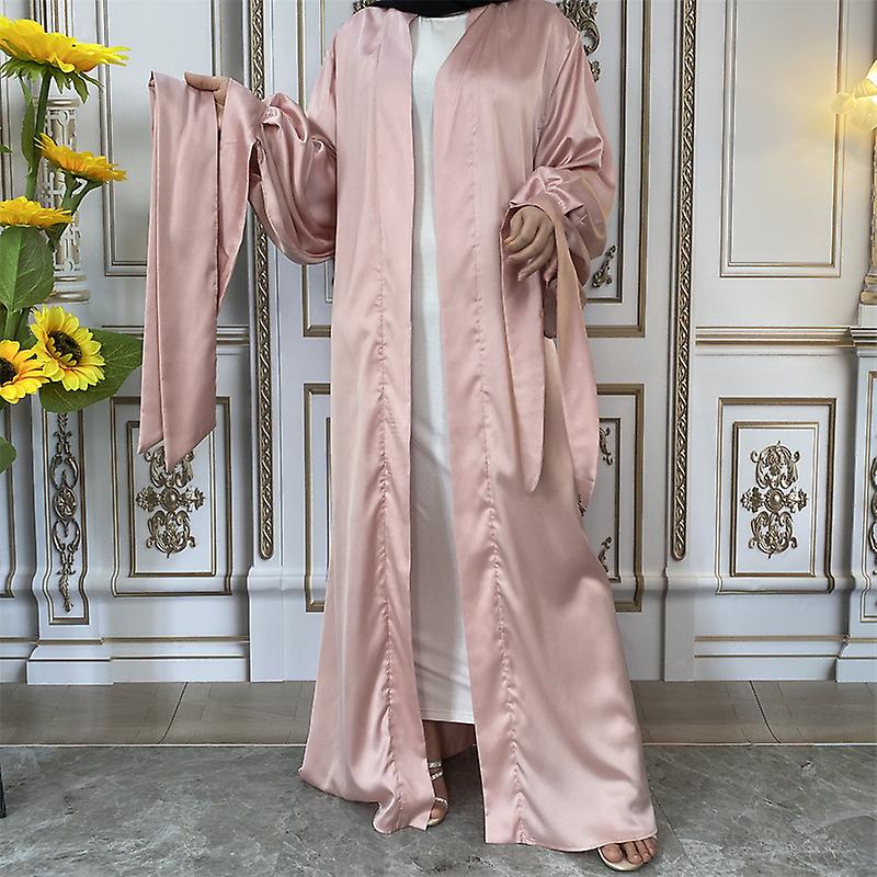 Solid Muslim Hijab Abaya Kaftan Dubai Eid Dress Caftan Marocain Abayas For Women Jilbab Islam ...