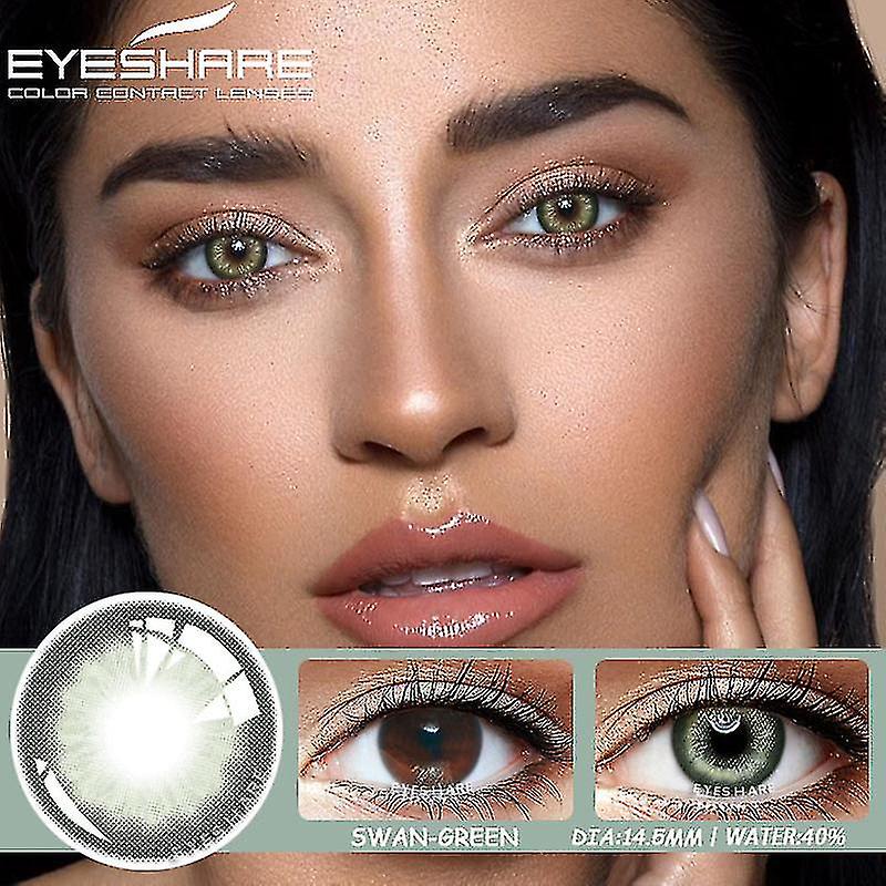 1 Pair Color Contact Lenses For Eyes Natural Brown Lenses Beauty Fashion Yearly Blue Lenses ...