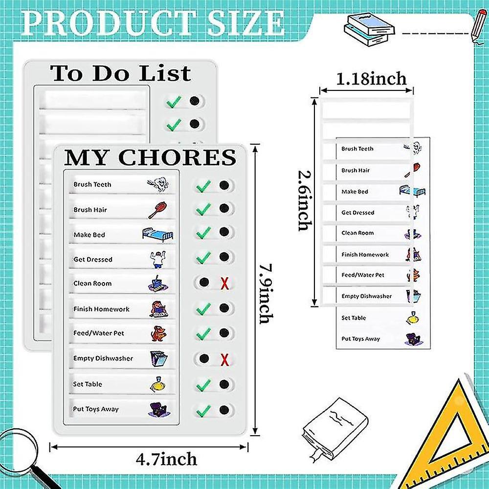 16 Piece Portable Checklist Board Checklist Chore Sheet Planner Daily ...