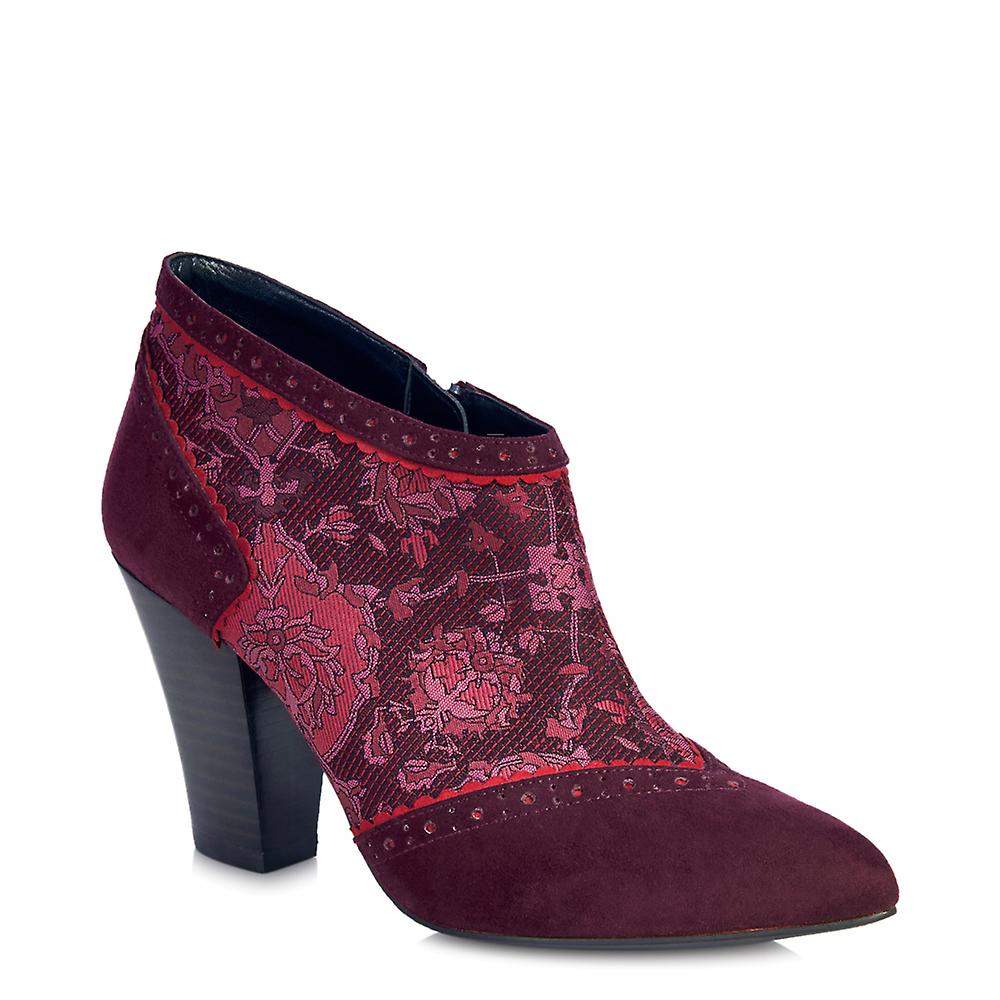 Ruby Shoo Nicola Ankle Boots Faux Suede & Pattern Panel | Fruugo US