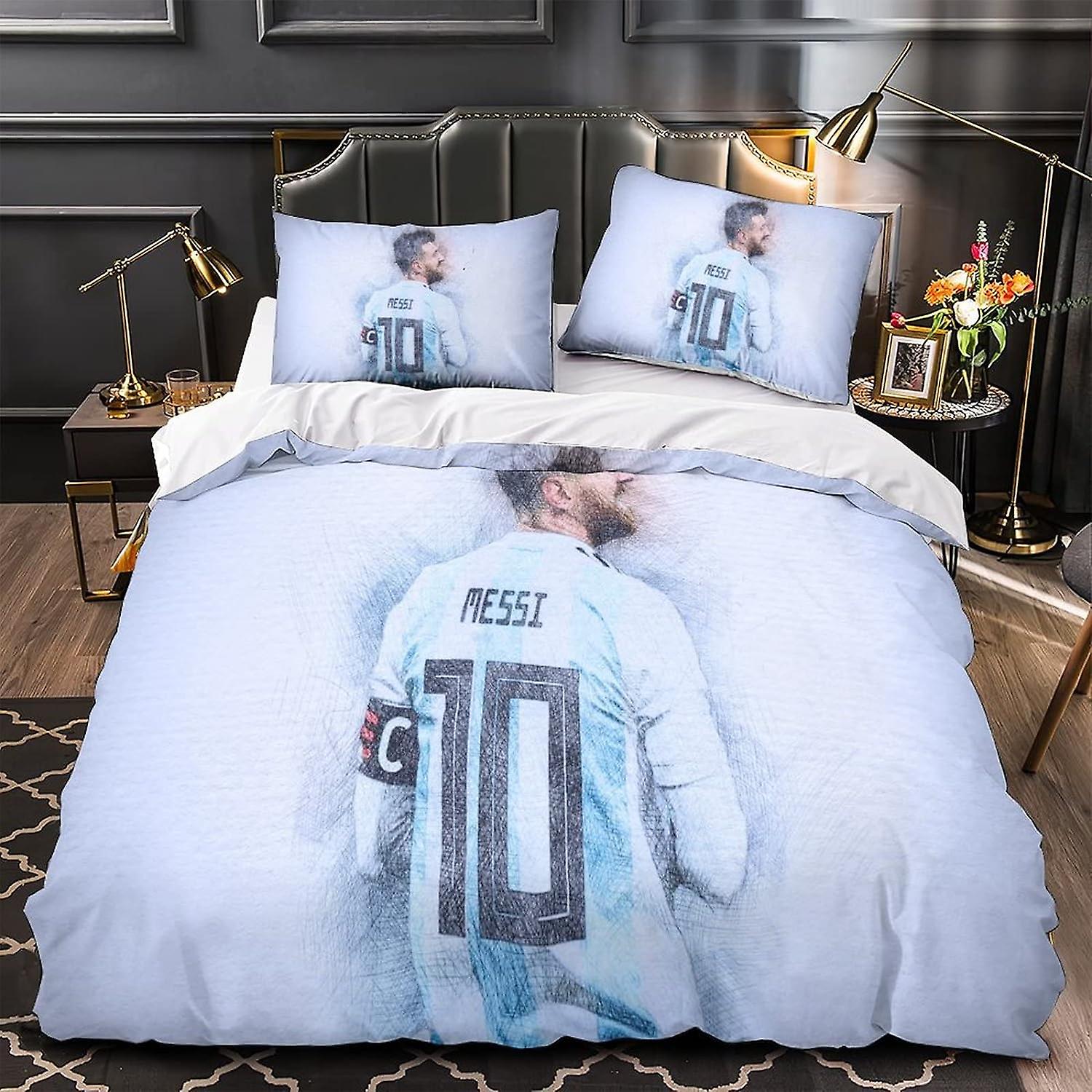 Lionel Messi Anime Duvet Cover Sets Kids' Bedding Lightweight Soft And ...