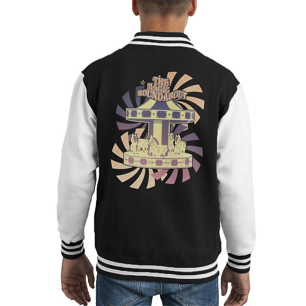 The Magic Roundabout Retro Carousel Kid's Varsity Jacket | Fruugo US