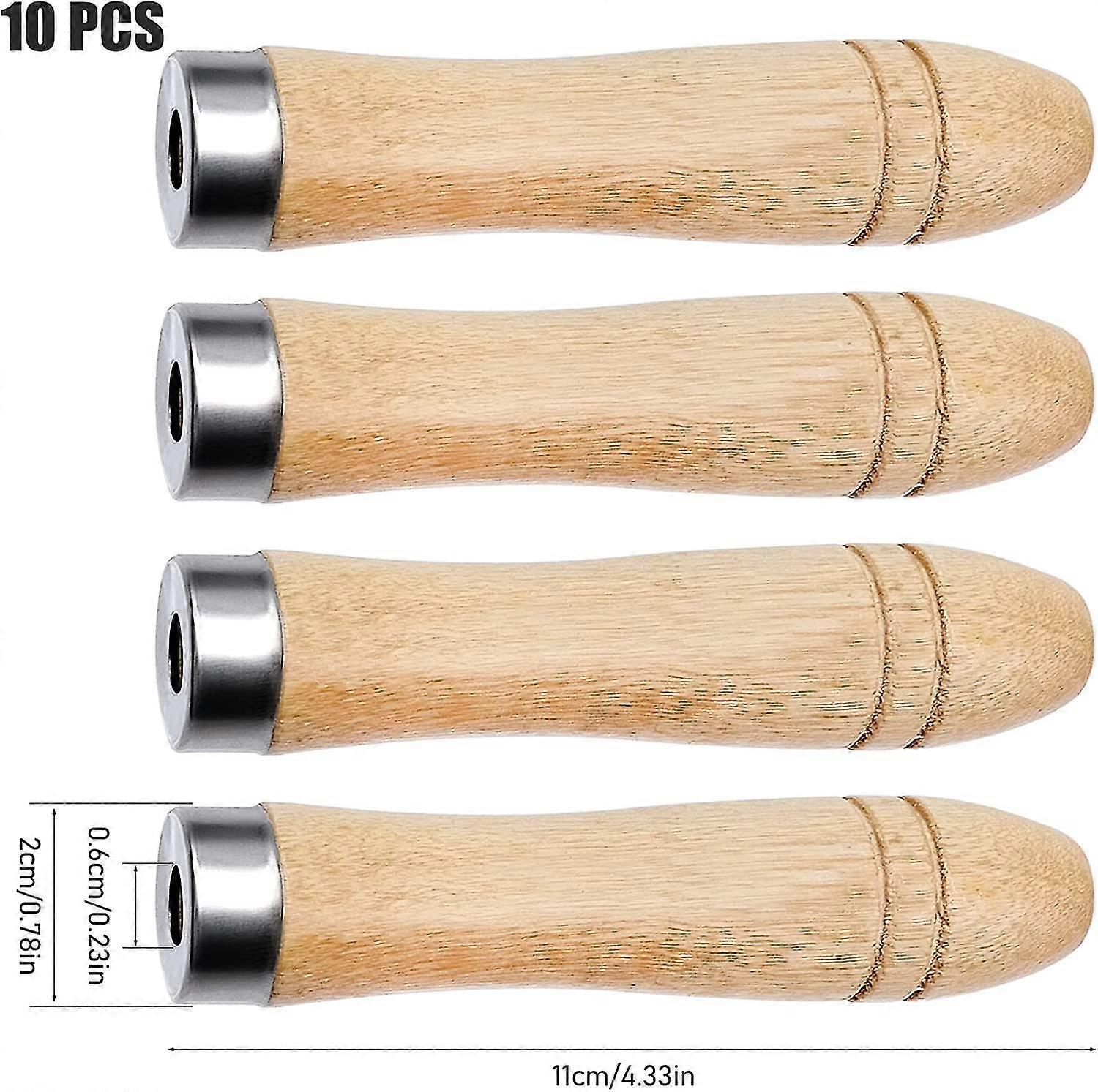 Wooden File Handle, Safety File Handle With Metal Safety Ring For ...