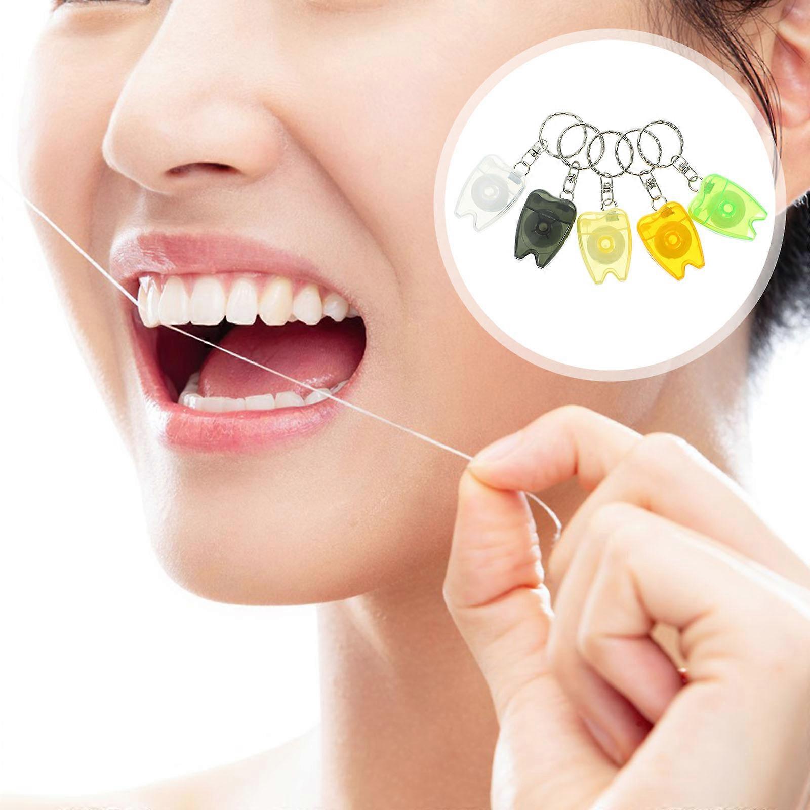 5 Pcs Dental Floss Portable Dental Floss Tooth Shape Dental Floss Box ...