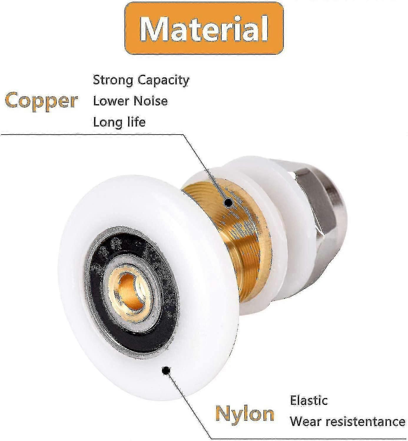 Shower Door Rollers 25mm Sliding Shower Doors Wheels Replacement For ...