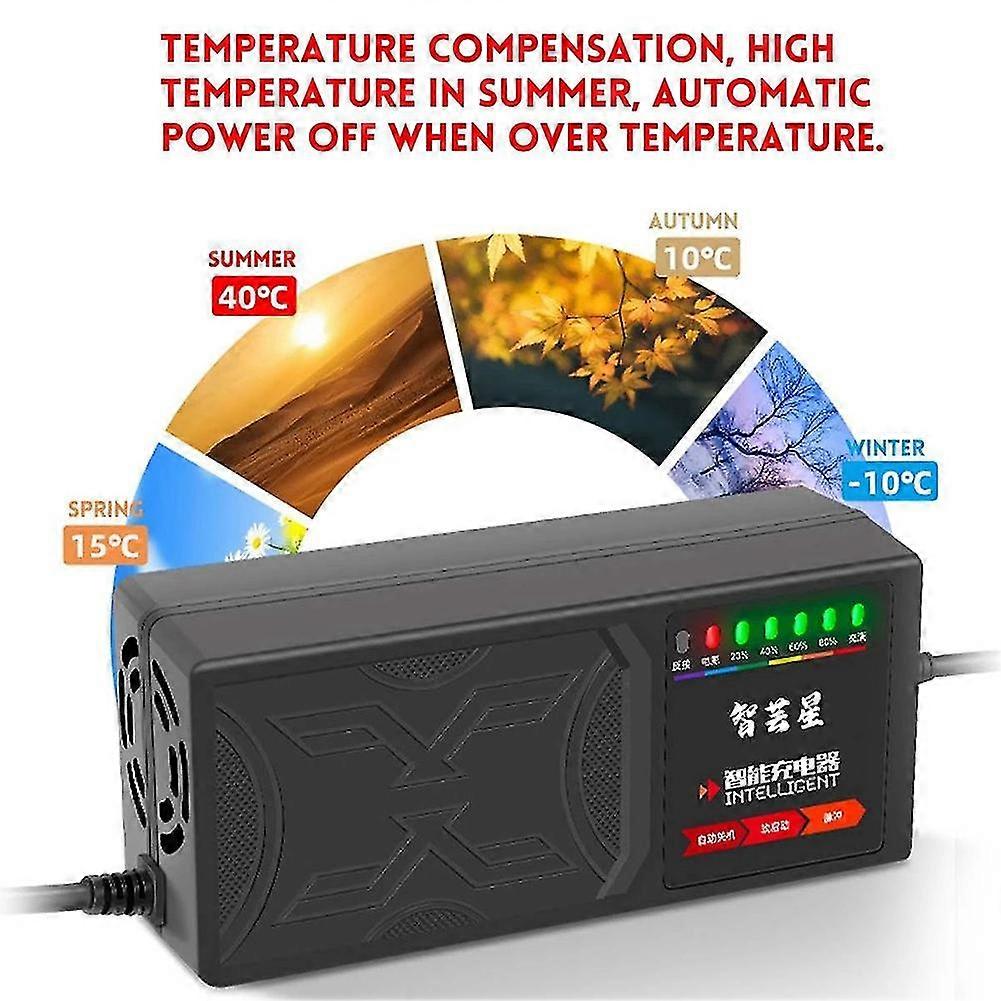 48v 20ah Electric Vehicle Charger 7 Light Display Power Display Current ...