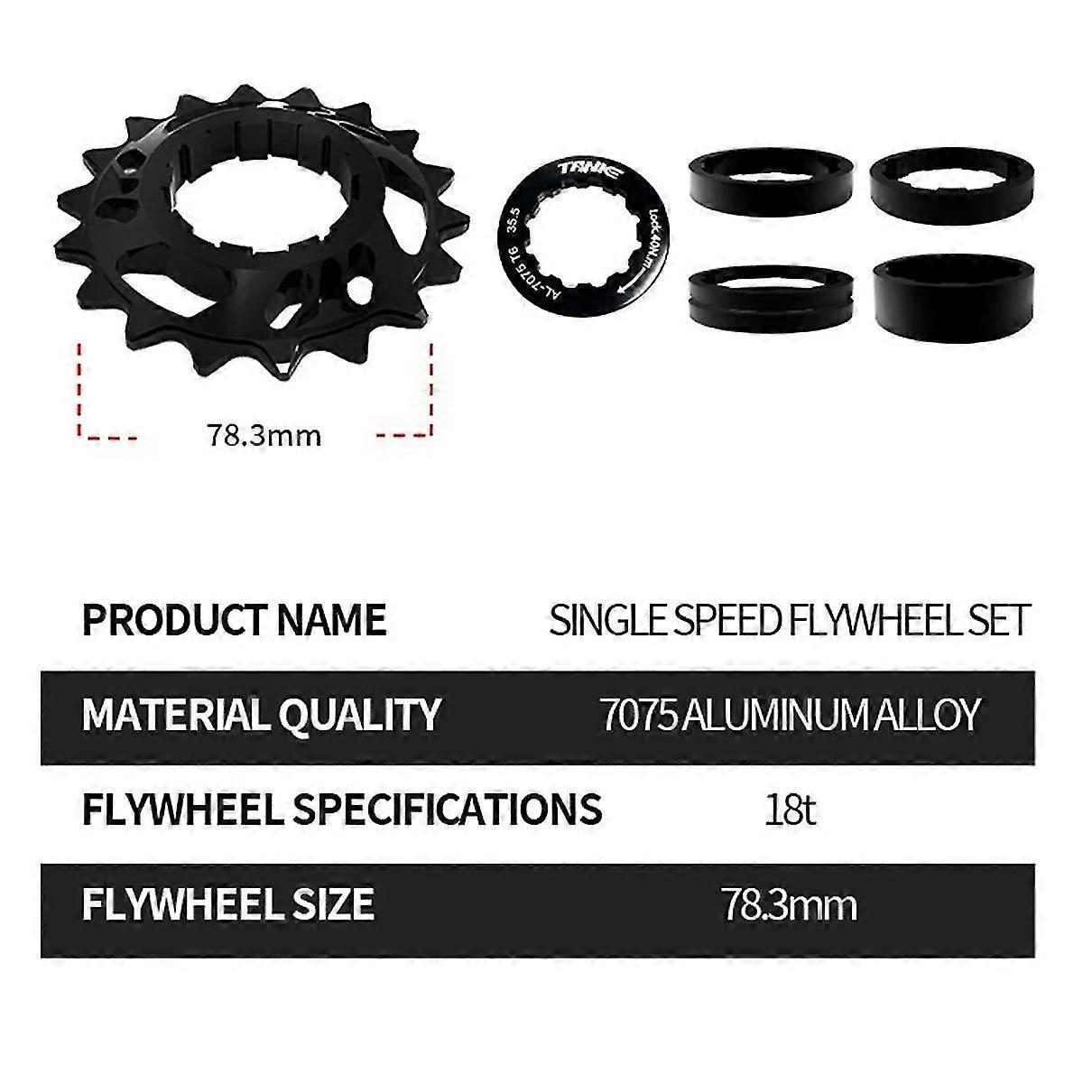 Single Speed Flywheel Conversion Kit 18T Cassette Cog Road Bike ...