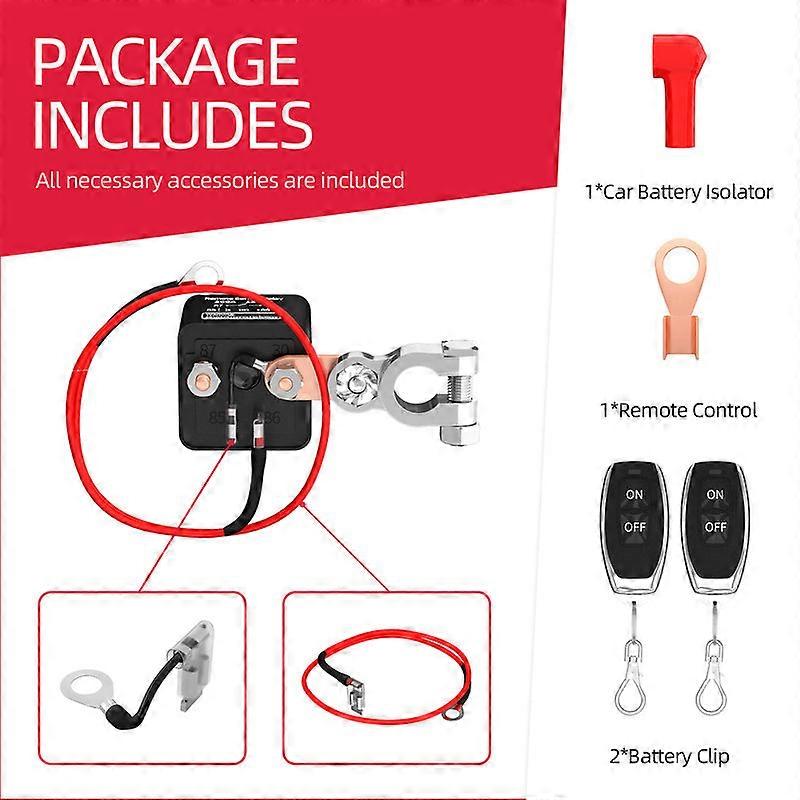 Relay 12v Battery Disconnect Cut Off Isolator Anti-theft With Remote ...