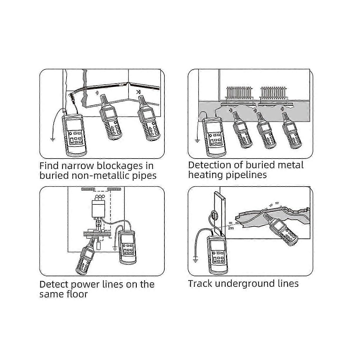 My6818 Cable Locator Portable Professional Wire Cable Locator Metal ...