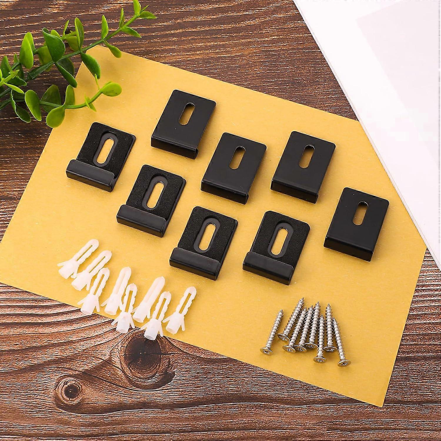 8 Pcs Metal Mirror Clamps Kit, Metal Mirror Clips with Screws Rubber ...