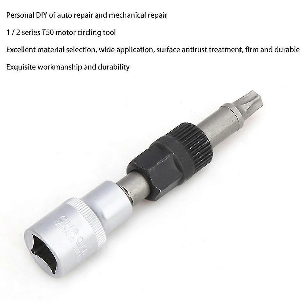 T50 Alternator Pulley Socket Bit With 33 Teeth Tool Alternator Pulley Center Remover Socket ...