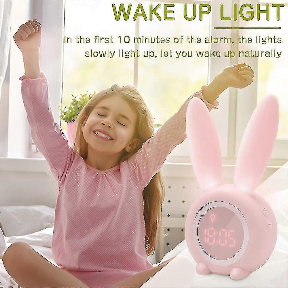 Children's Light Alarm Clock Cute Rabbit Children's Alarm Clock ...