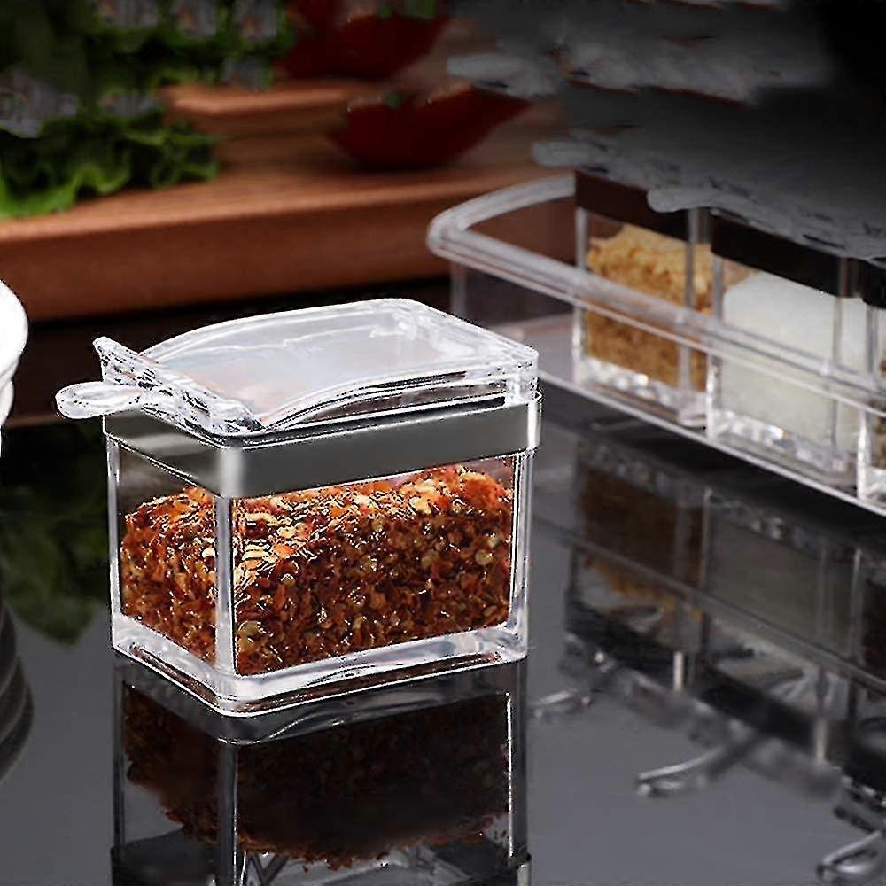 4 Pieces Of Transparent Seasoning Box, Spice Container Seasoning Box ...