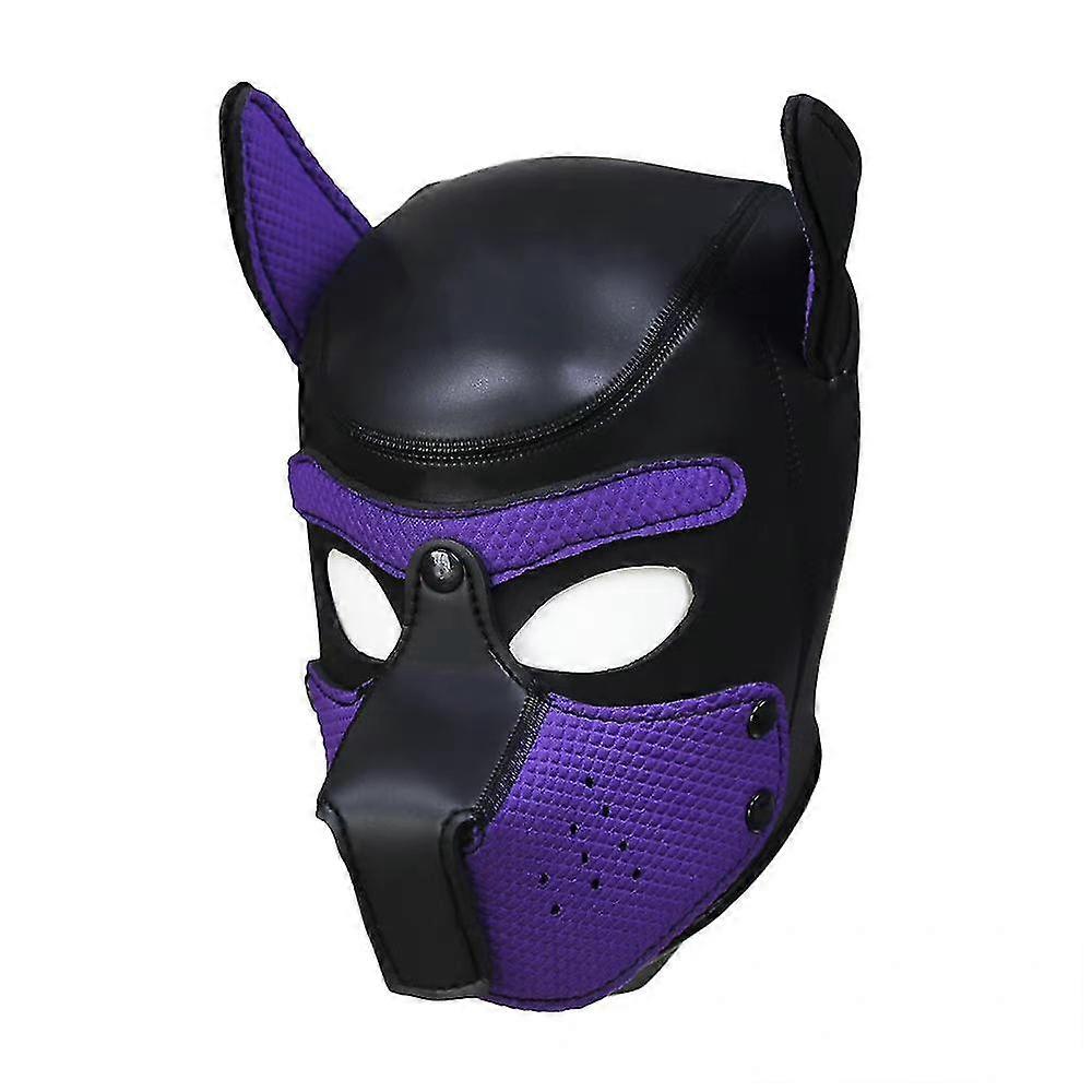 Neoprene Dog Full Face Puppy Mask, Novelty Costume Pup Hood Mask ...