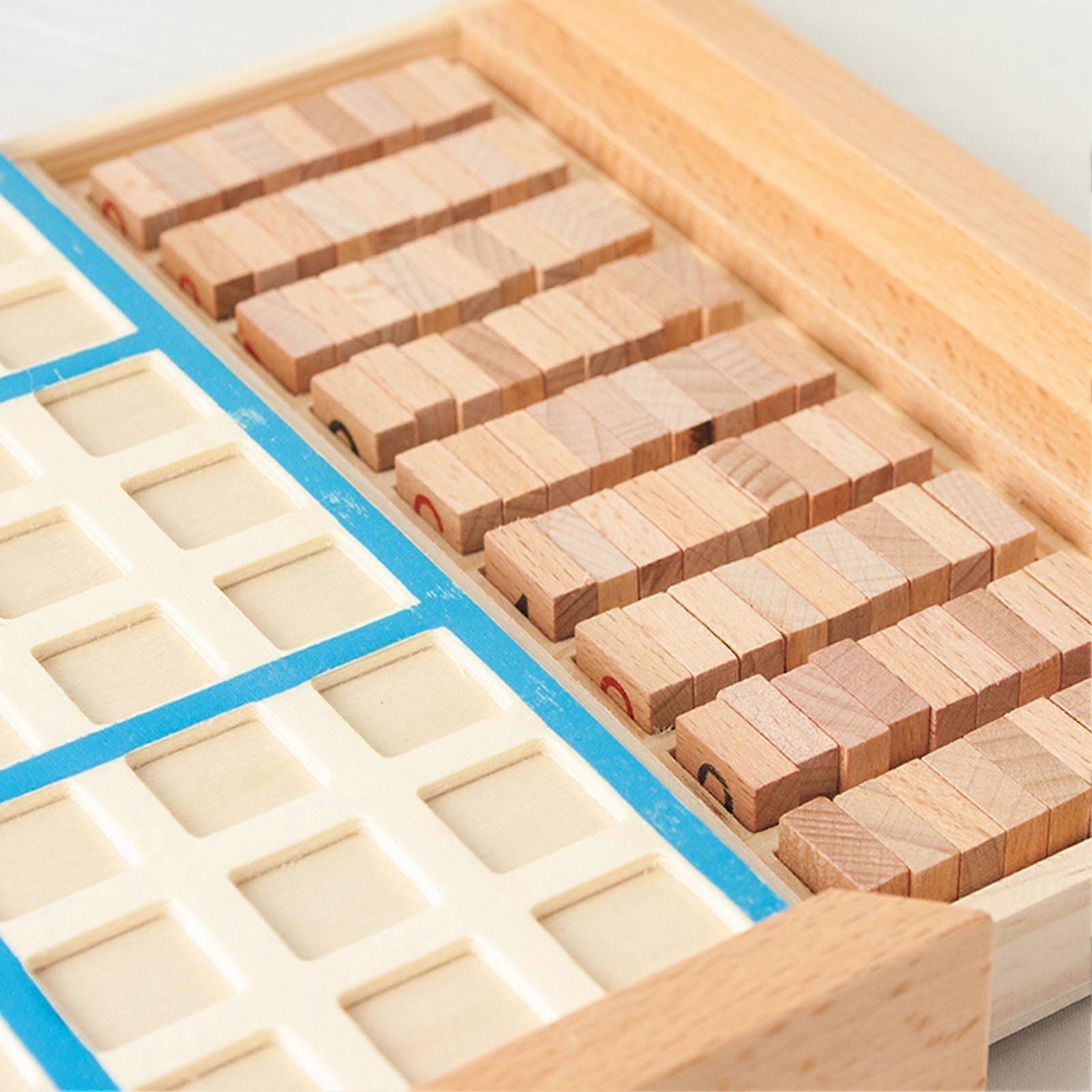 New Wooden Math Puzzle Board Puzzle Logical Thinking Math Board Game ...