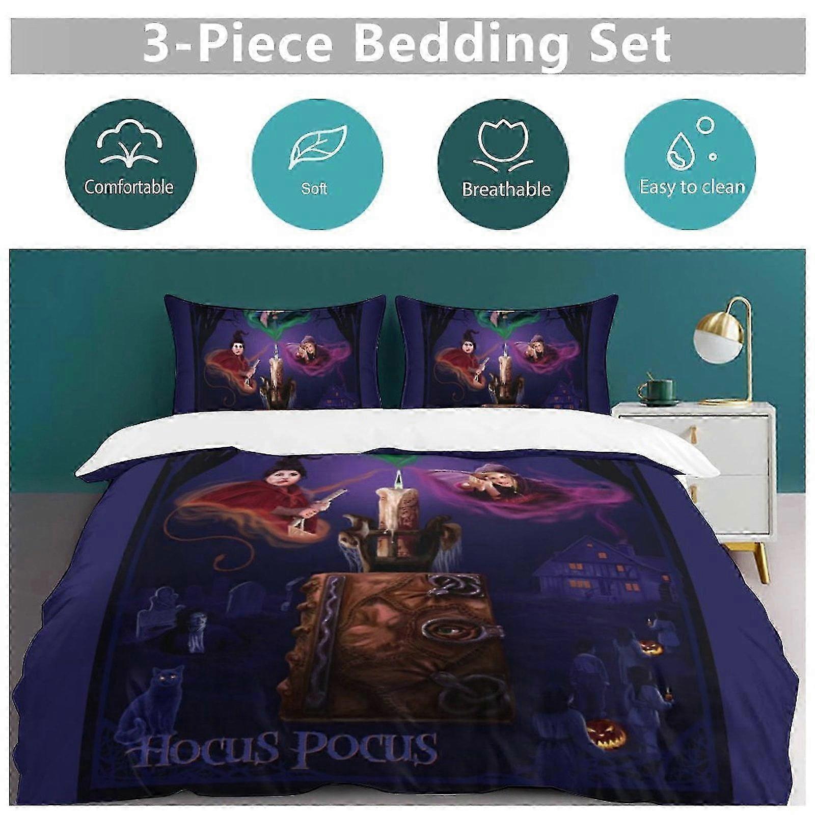 n1112 Bed Sheets Hocus Pocus Bed Duvet Cover Microfiber Bedding Se3D ...
