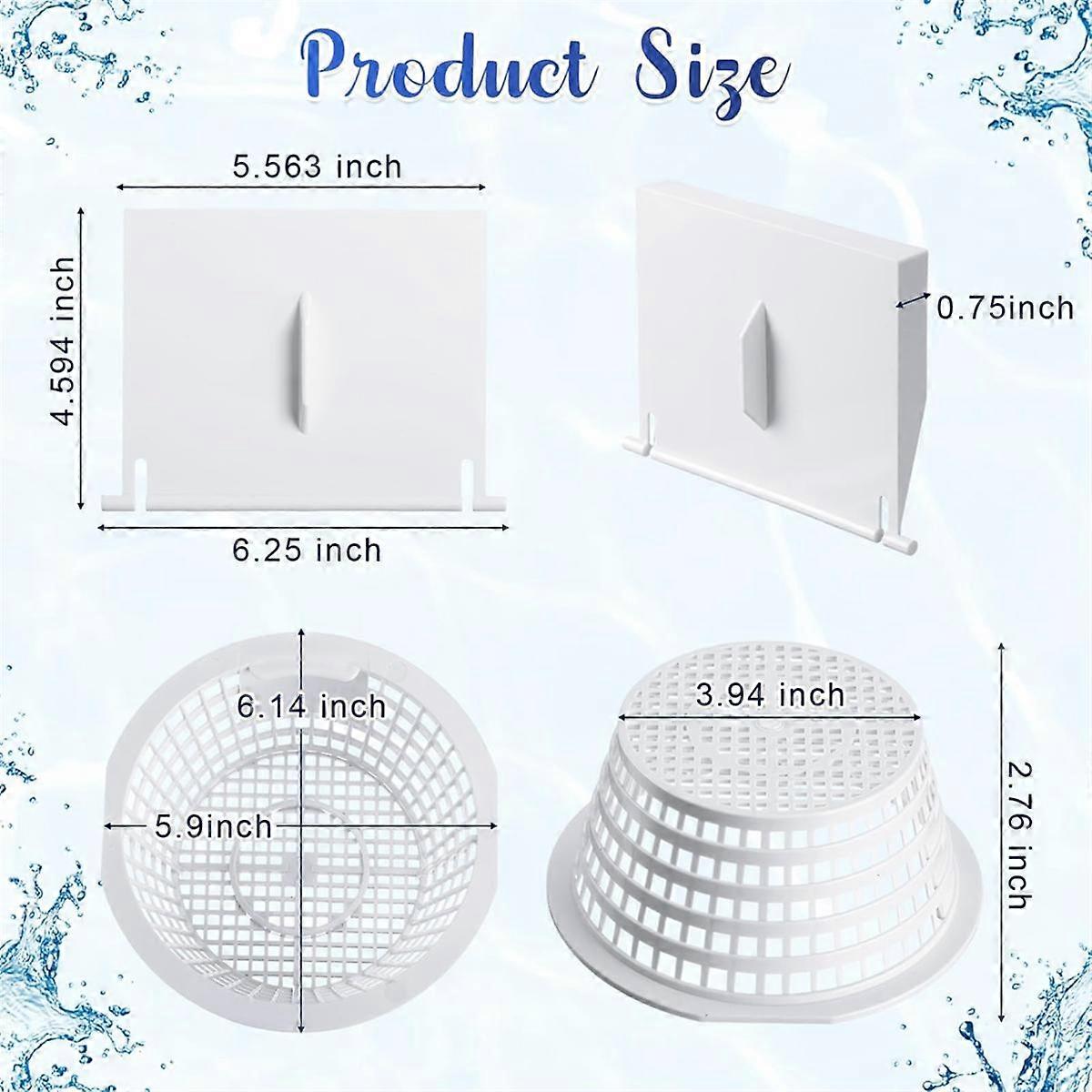 8926 Skimmer Replacement Weir Door Flap and 8928 Pool Skimmer Basket ...