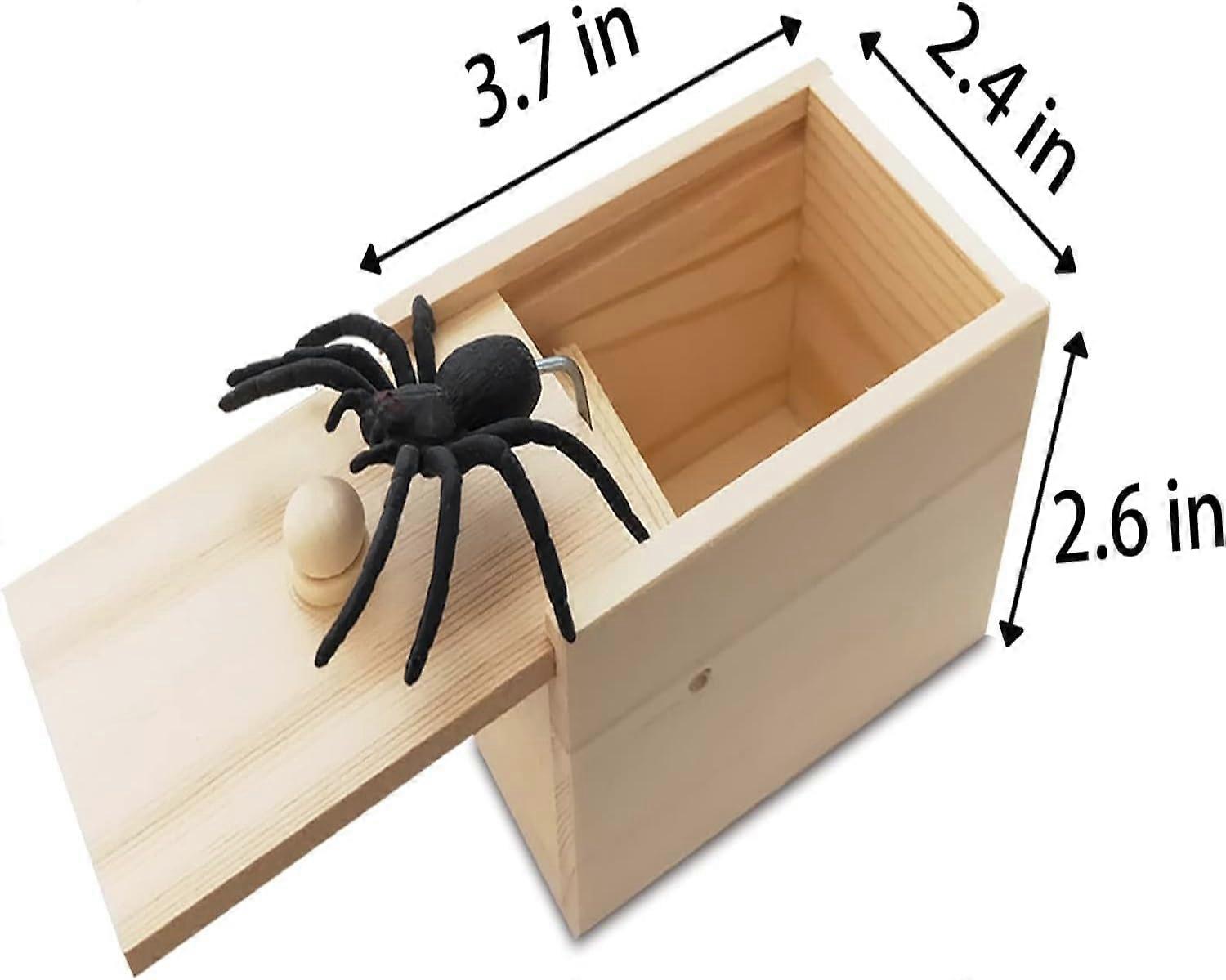 Spider Scare Prank Box,Handmade Fun Joke Scarebox Toy, Hilarious Wooden ...