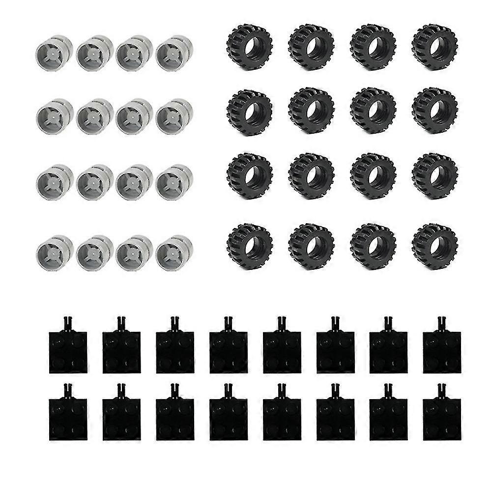 48pcs Mini Wheel Axles Pack Block Car Accessories Tyre Hub Classic ...