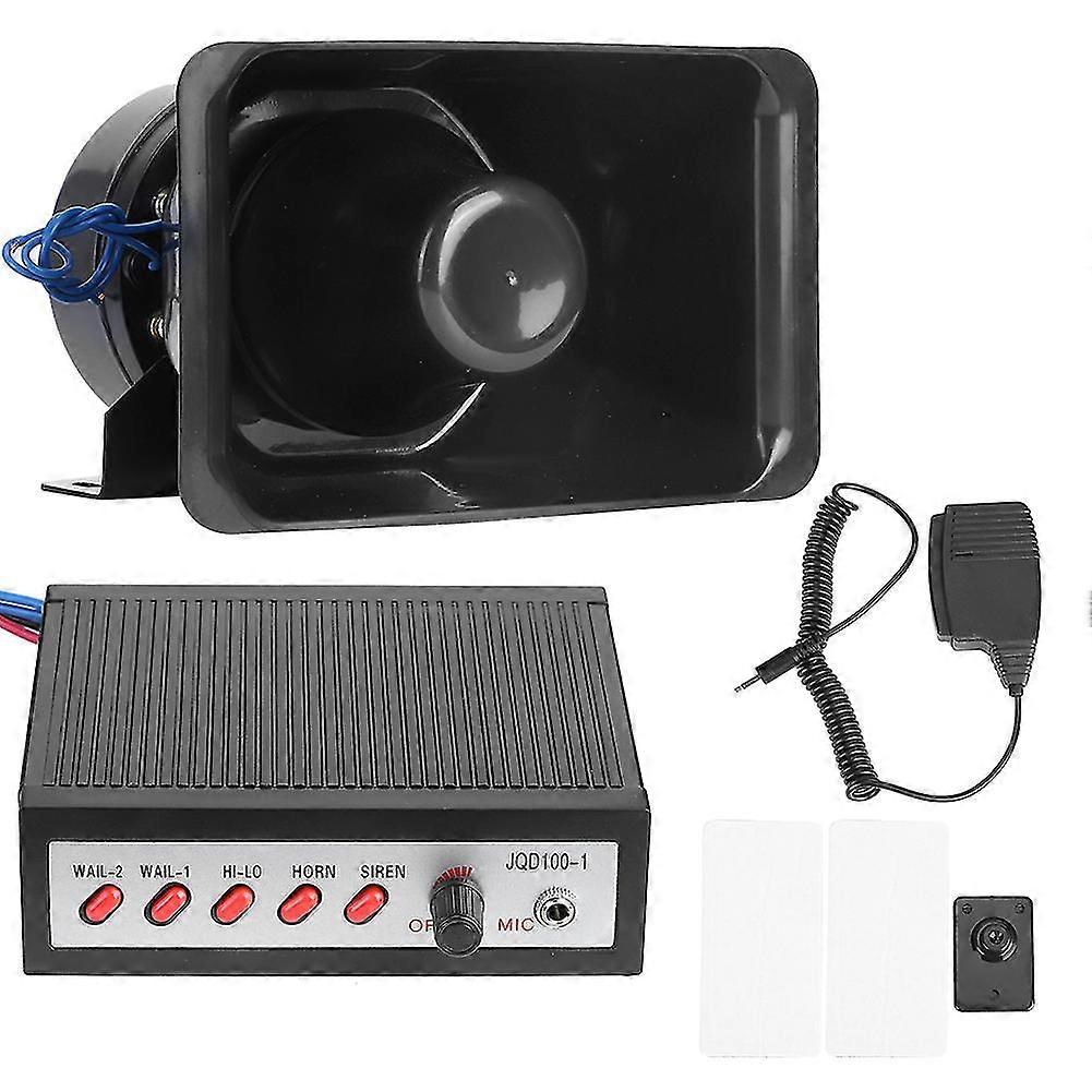 5 Sounds Loud Electronic Horn 100W Warning Siren Speaker Safety Horn ...
