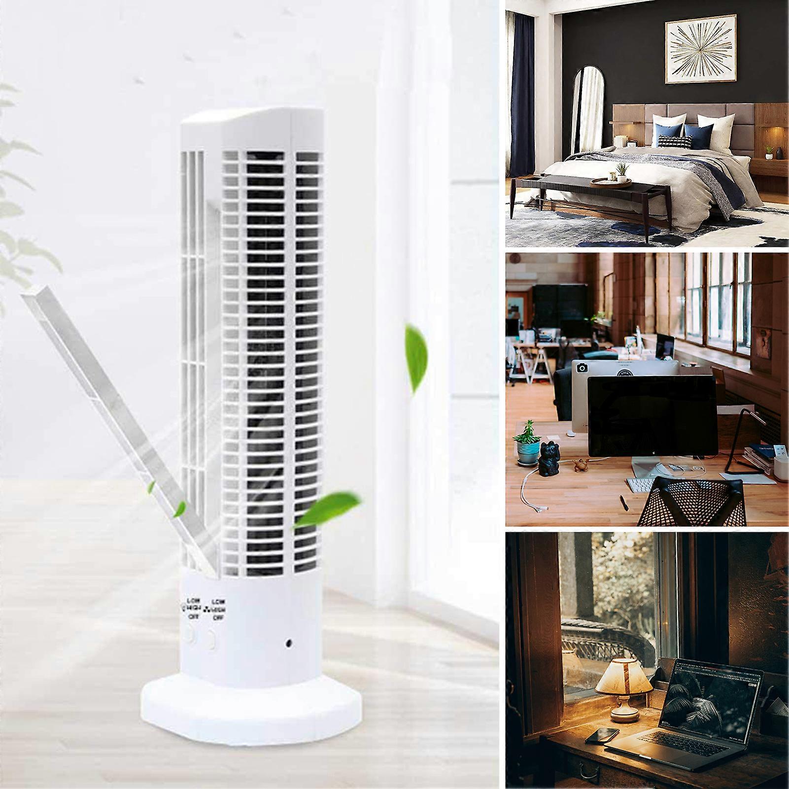 Mini Tower Fan 2 in 1 LED Illumination Stable Base Bladeless Safe ...