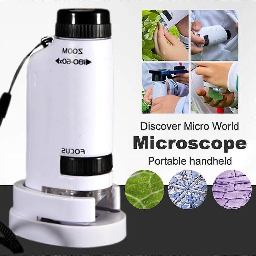 Mini Microscope for Kids, Mini Microscope Zoom 60x-180x Kids Microscope ...