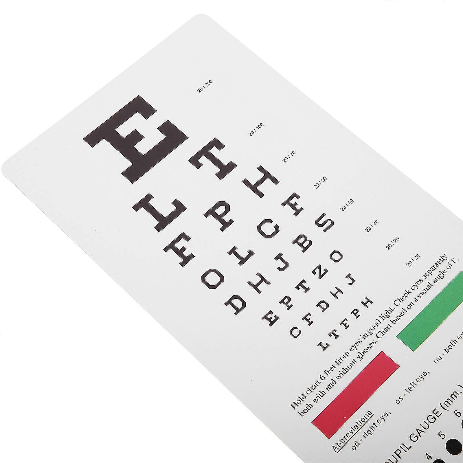 Plastic Eye Chart Vision Testing Eye Chart Portable Eye Chart Double ...