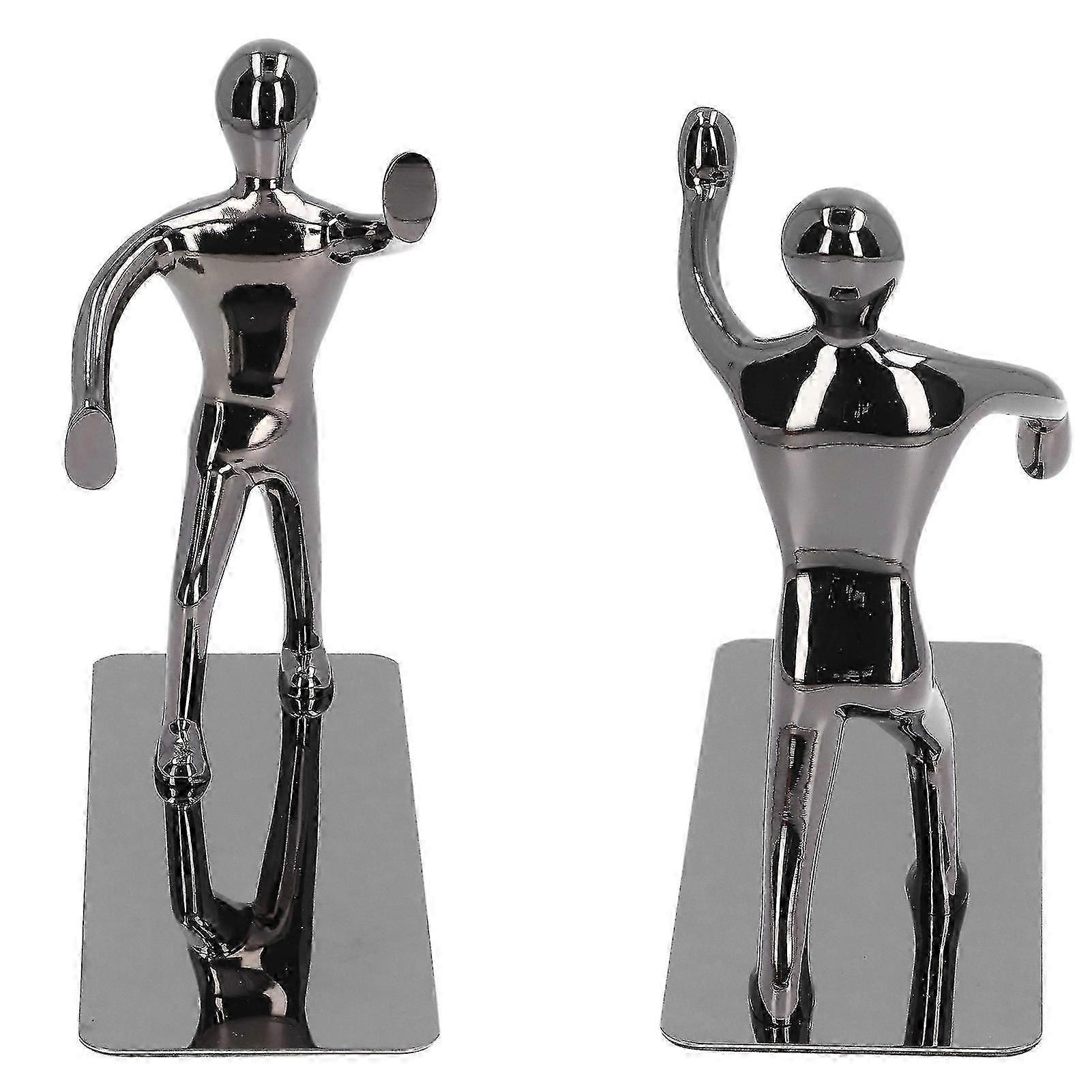 Black Book Holders 2pcs Human Shape Modern Stainless Steel Decorative ...