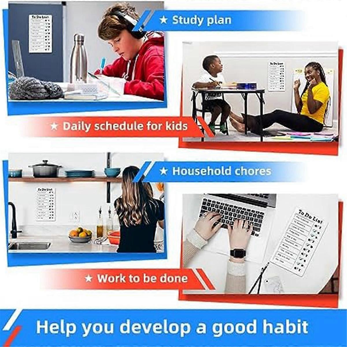 Chore Chart Check List Task Board with Slider Daily to Do List Board ...