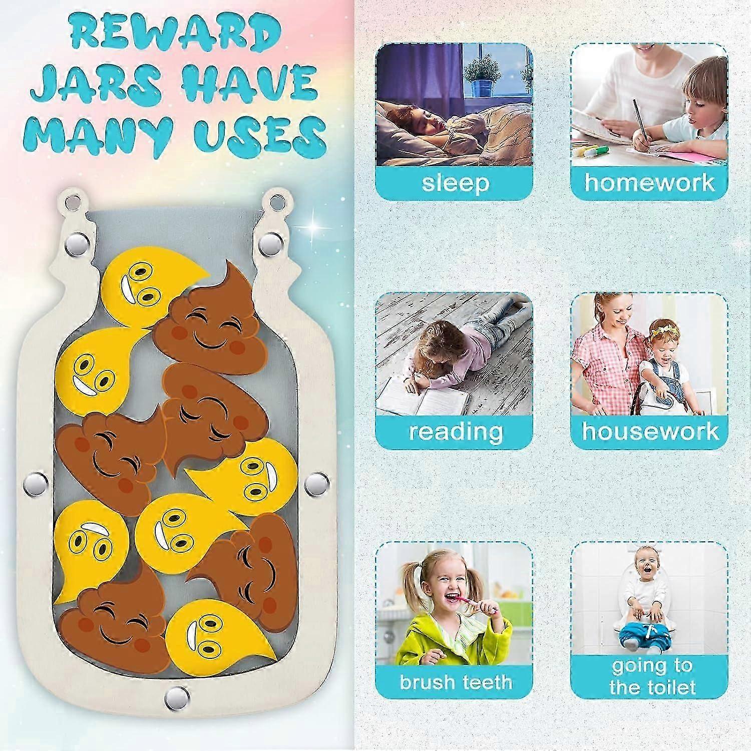 Reward Chart for Kids, Reward Jar for Toddlers, Behavior Reward Chart ...