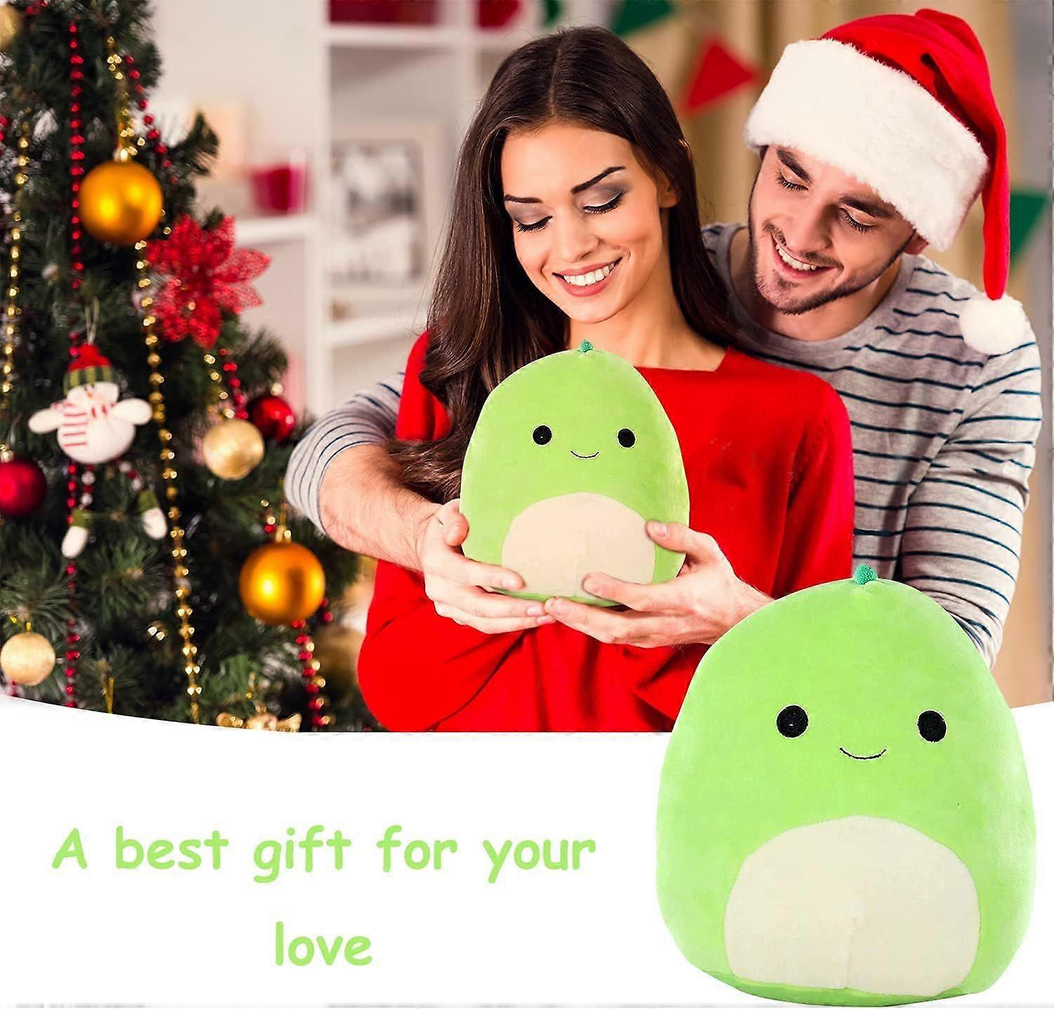 Dino Stuffed Doll - 8 Inch 3D Green Dinosaurs Plush Toy Cute Soft ...