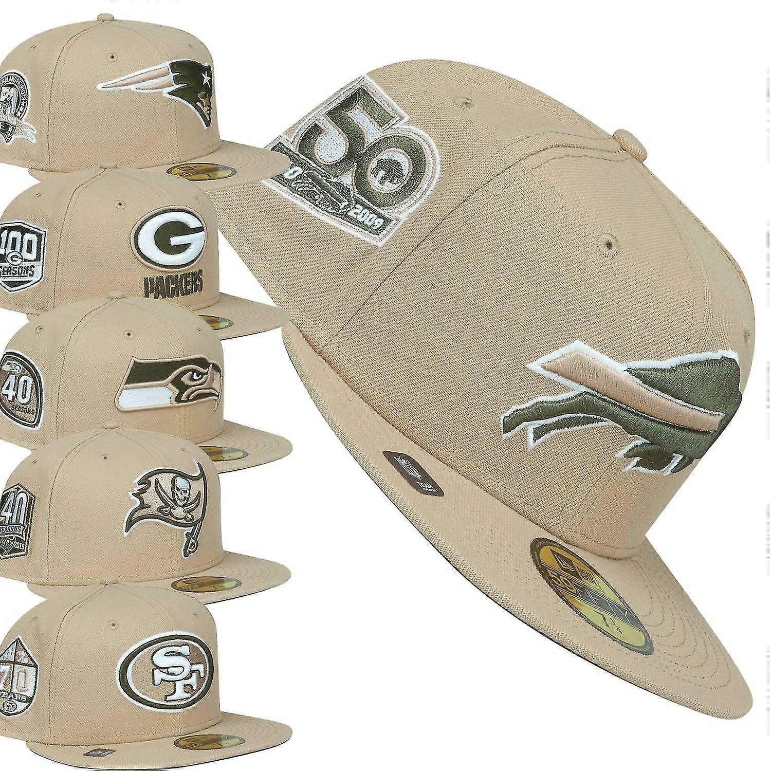 59Fifty Fitted Cap ANNIVERSARY NFL Teams beige rifle | Fruugo UK