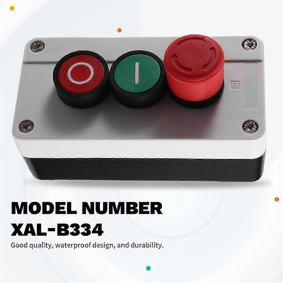 CNC Push Button Switch Control Box Waterproof Button Indicator Light ...
