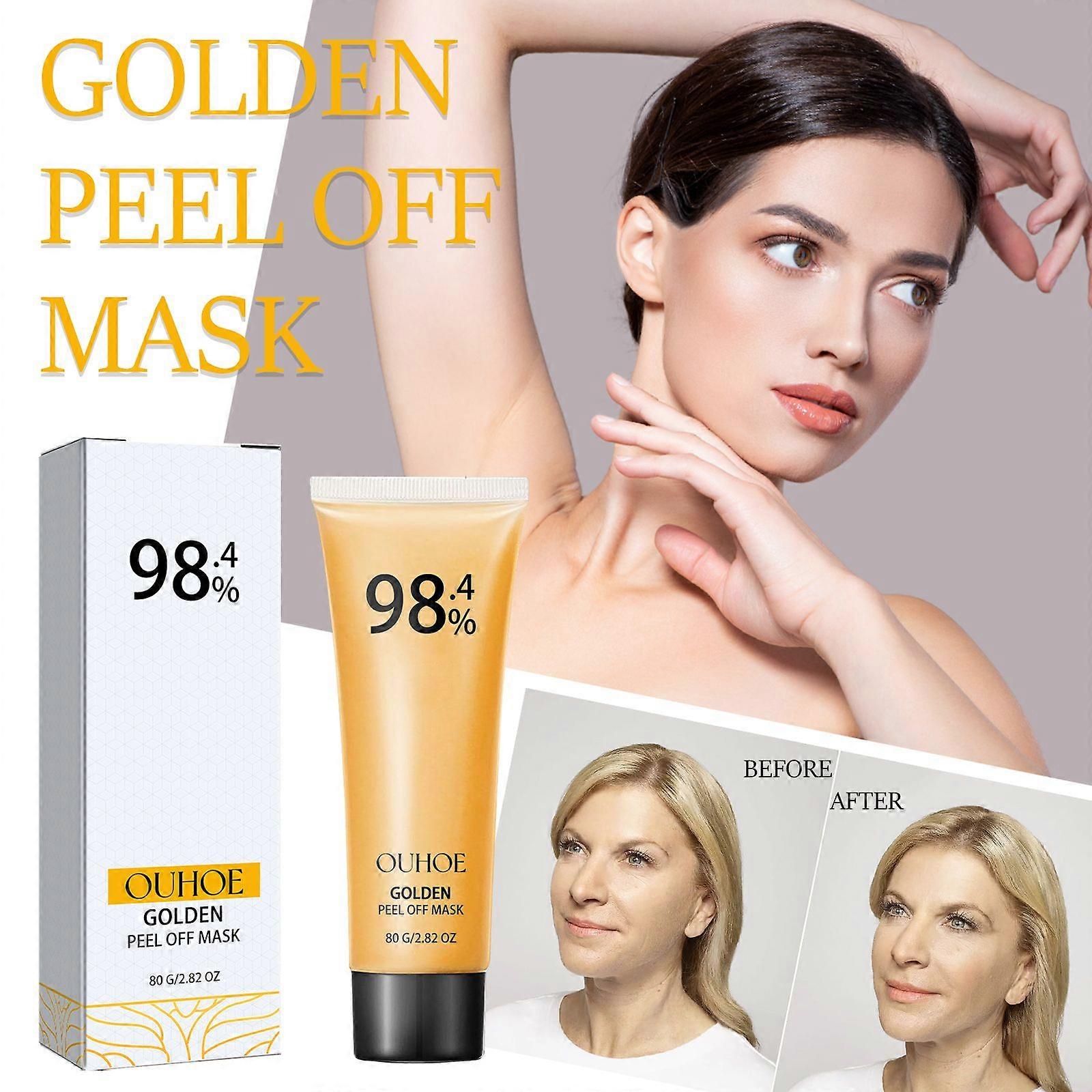 OUHOE 24k Gold Peel Mask Deeply Cleanses The Skin Of Blackheads ...