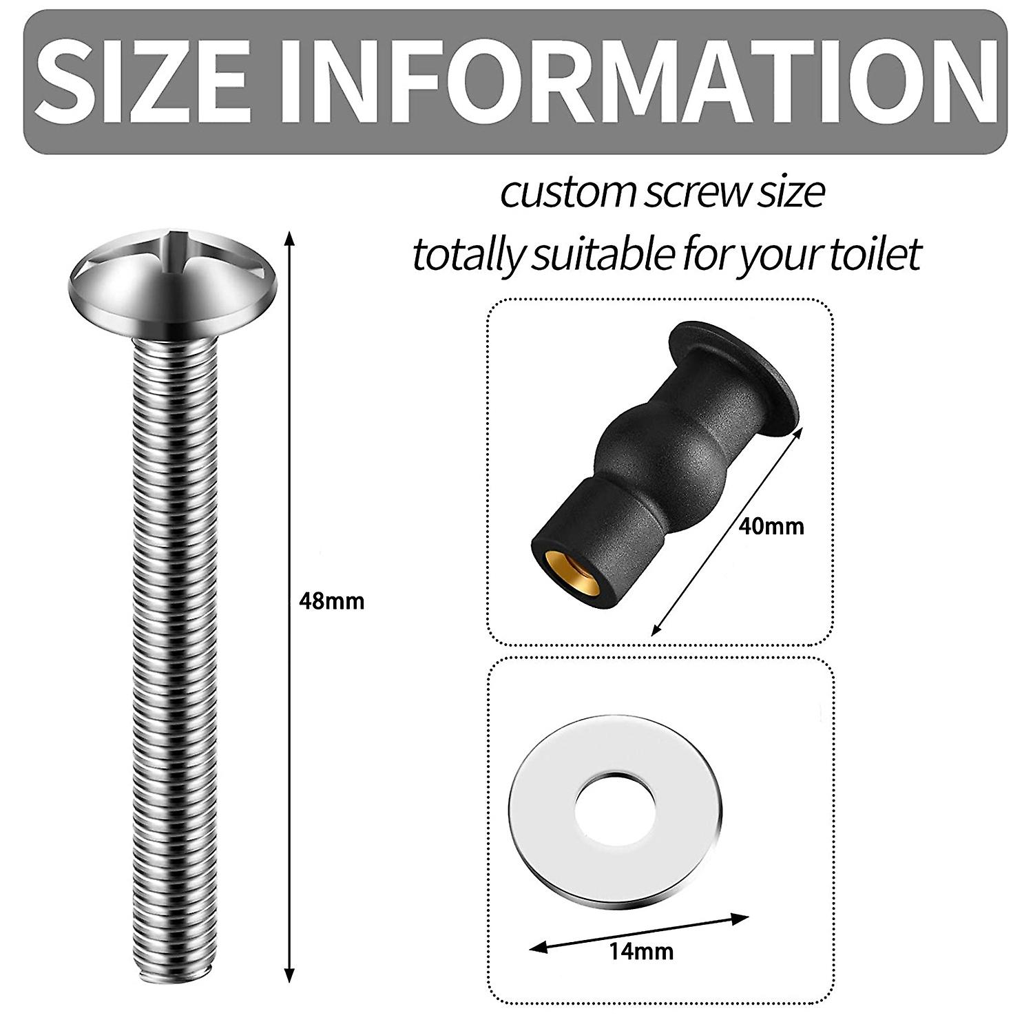 10 Pieces Toilet Screws Universal Toilet Expanding Screws Toilet Hinge ...