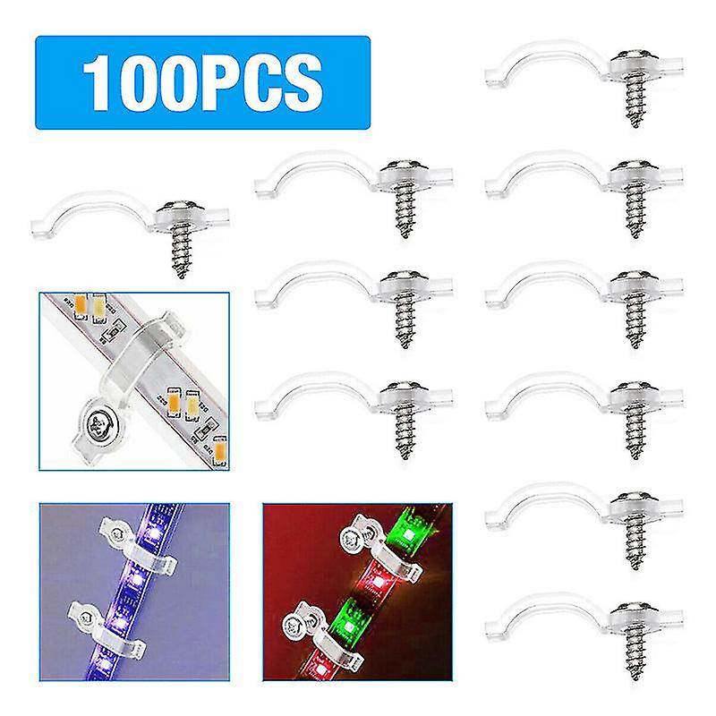 100pcs Mounting Brackets Clip One-side Fixing Clips Screws Clips ...