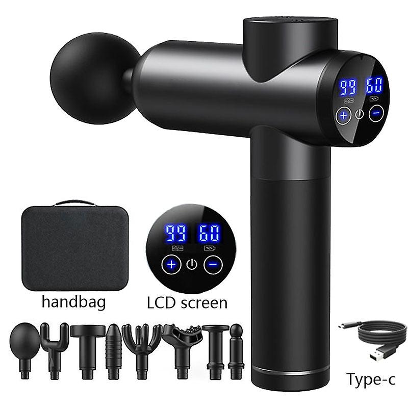 High Frequency Massage Gun Electric Massager Muscle Relaxation With 8 ...