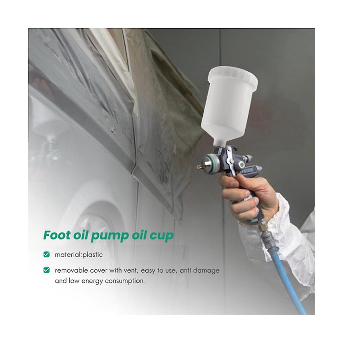 2 Pcs 600ml Plastic Hvlp Paint Cup Pot For Sata Sprayer Cup Connector ...