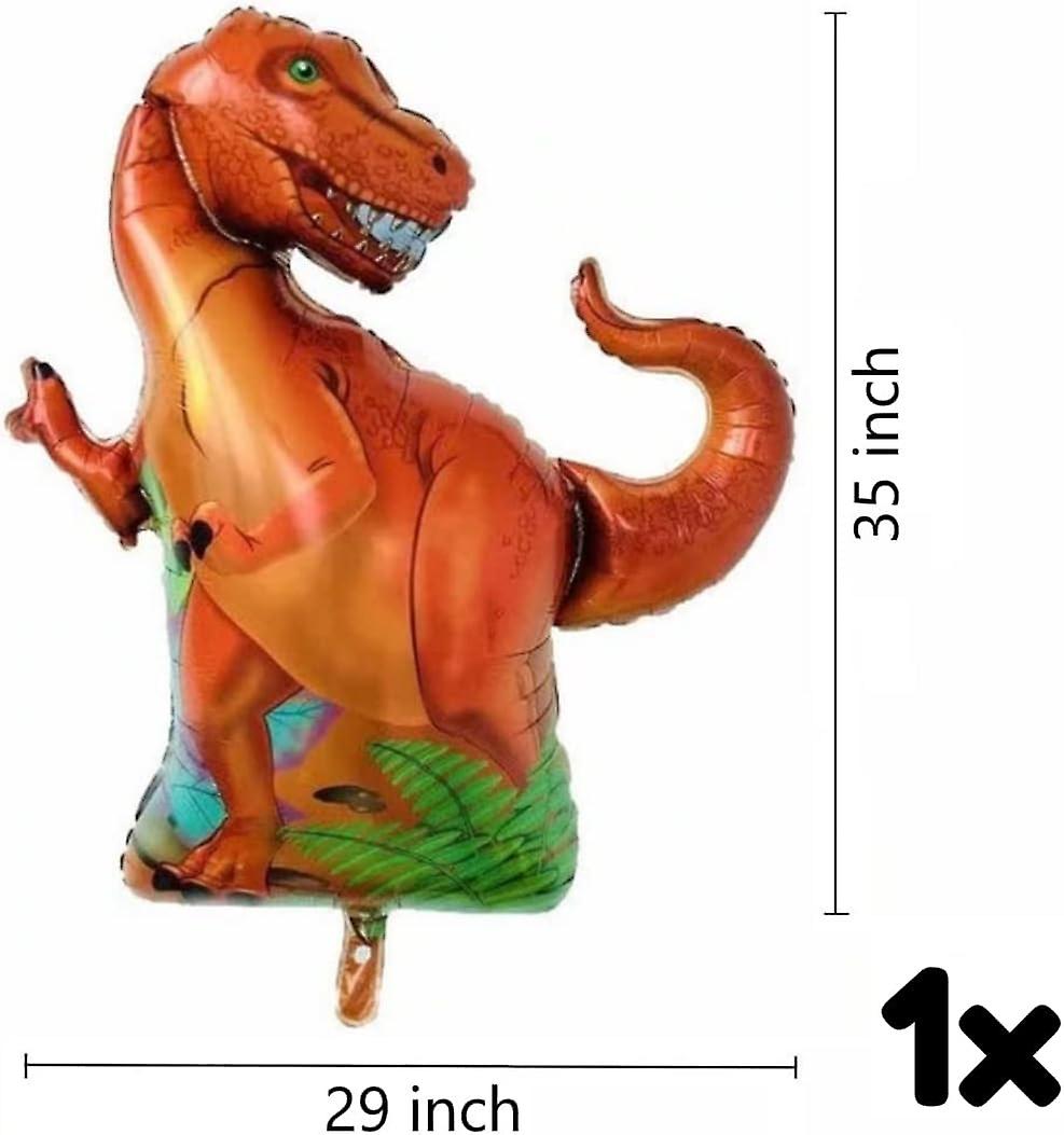 Dinosaur Party Decorations Set - Number 5 Balloon Red, Dinosaur ...