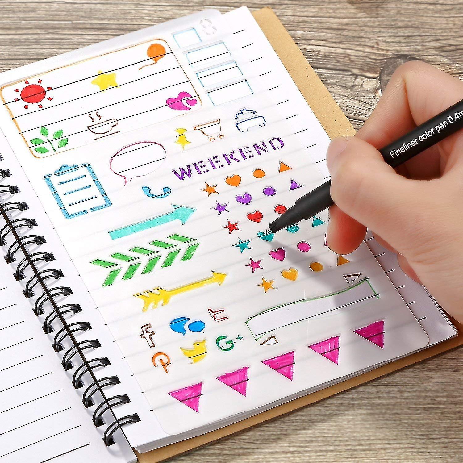 Bullet Journal Stencils Set 20 Pcs Plastic Planner Stencil For Diary ...